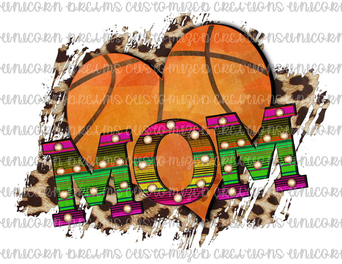 Sublimation Transfer Basketball Mom Unicorn Dreams Customized Creations